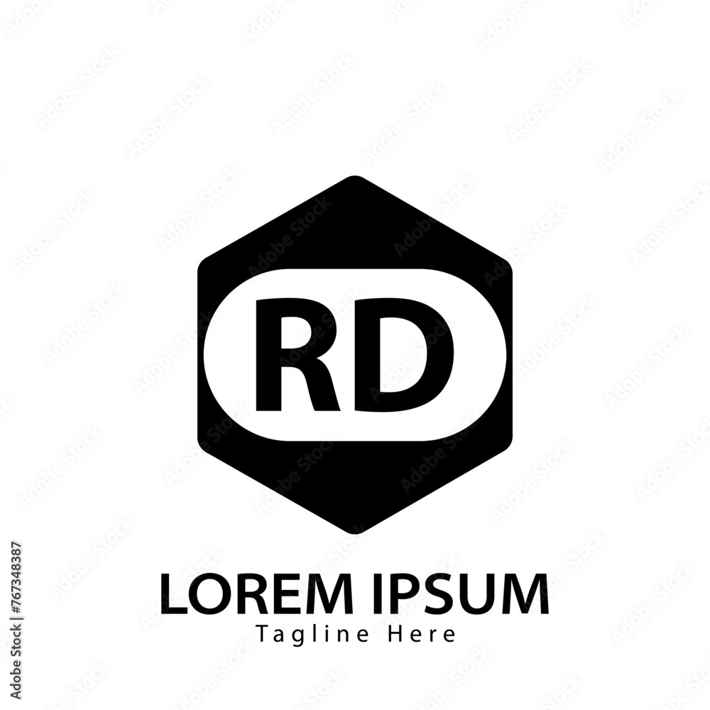 letter RD logo. RD. RD logo design vector illustration for creative ...