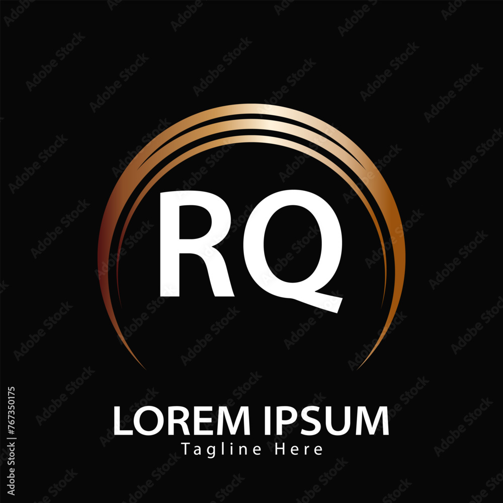 letter RQ logo. RQ. RQ logo design vector illustration for creative ...
