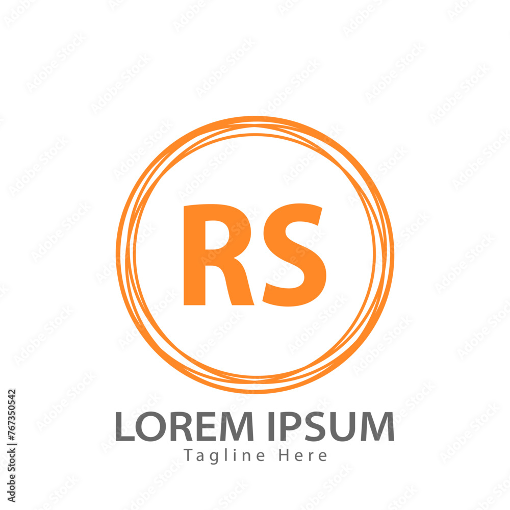 letter RS logo. RS. RS logo design vector illustration for creative ...