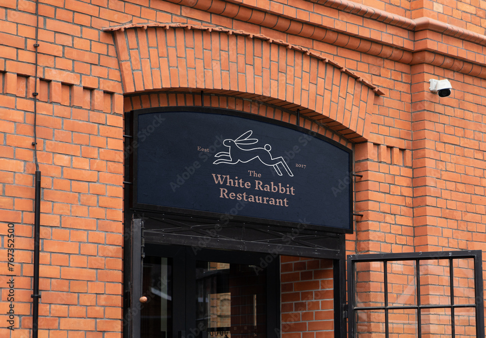 Entry Sign Mockup Stock Template | Adobe Stock