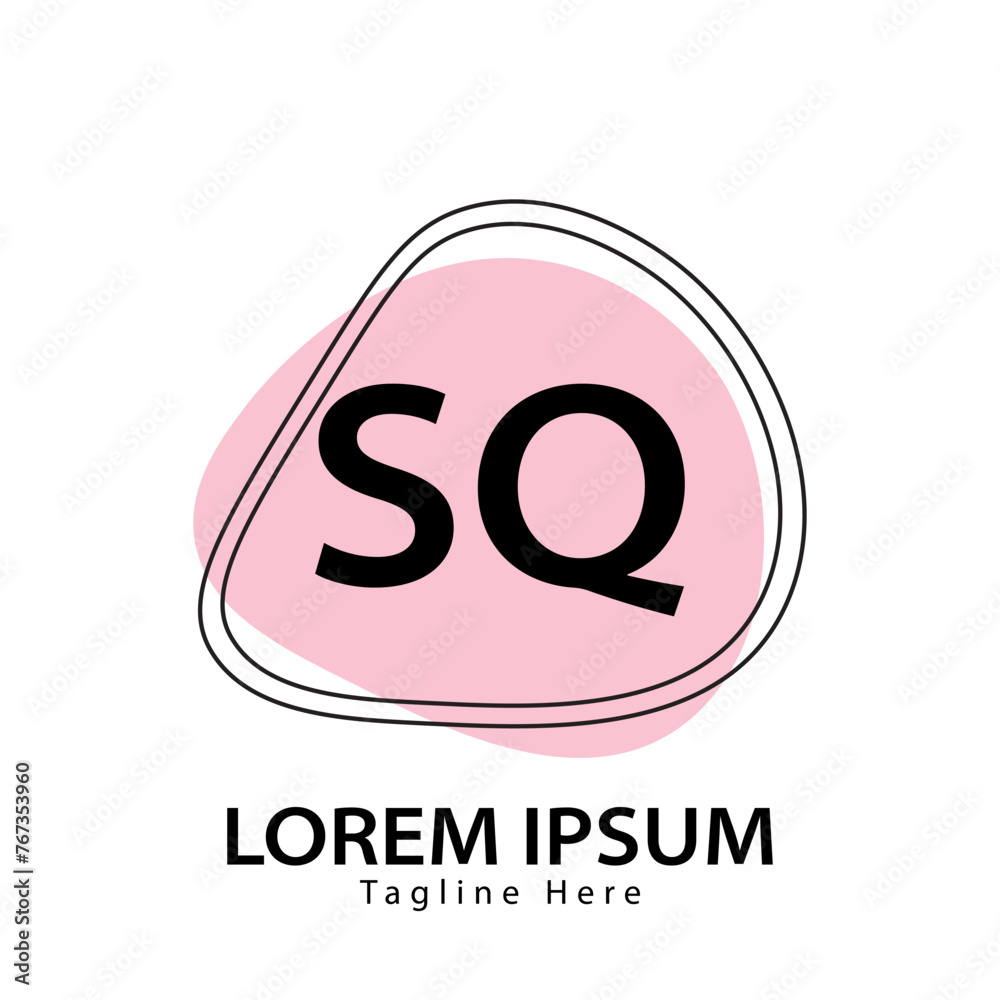 letter SQ logo. SQ. SQ logo design vector illustration for creative ...
