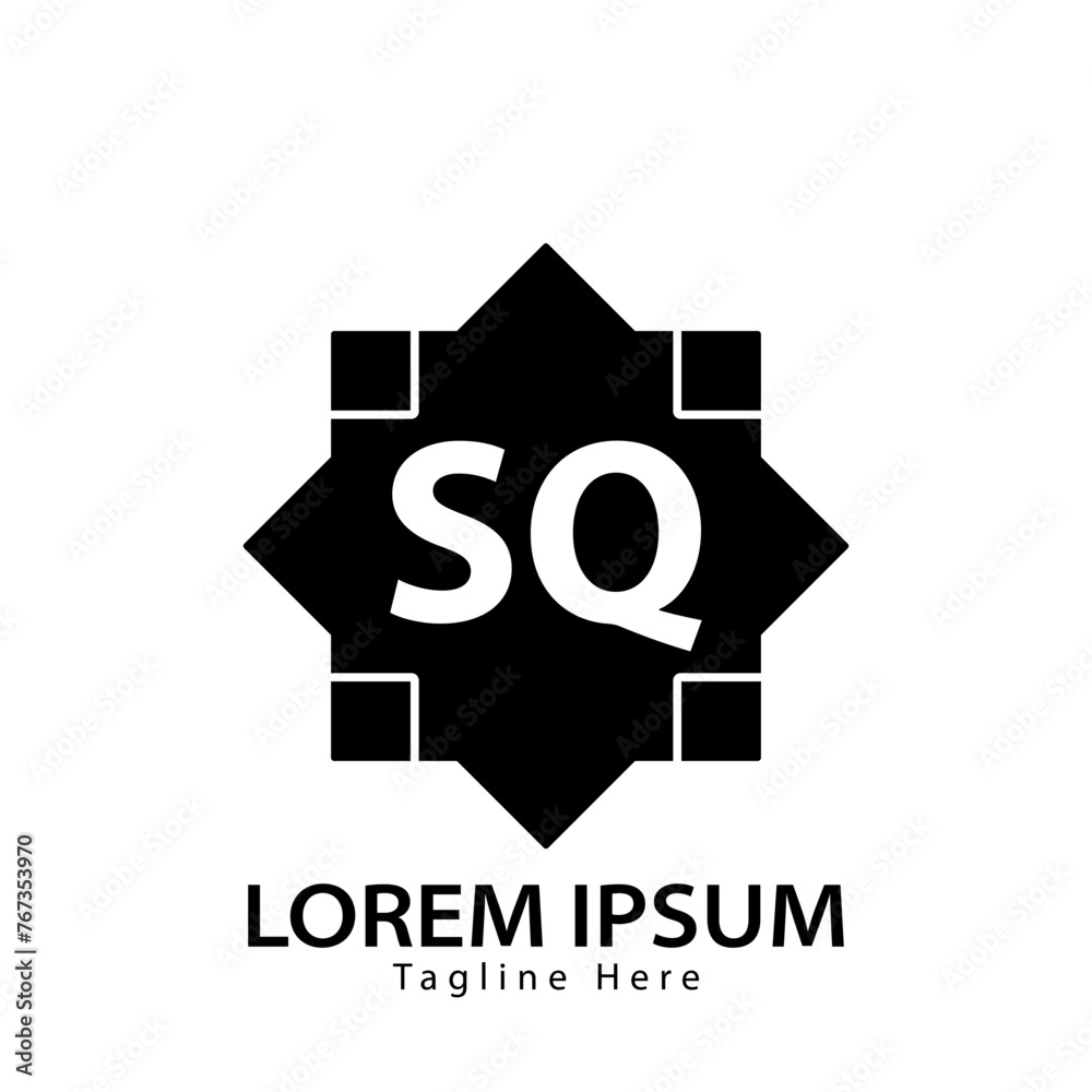 letter SQ logo. SQ. SQ logo design vector illustration for creative ...