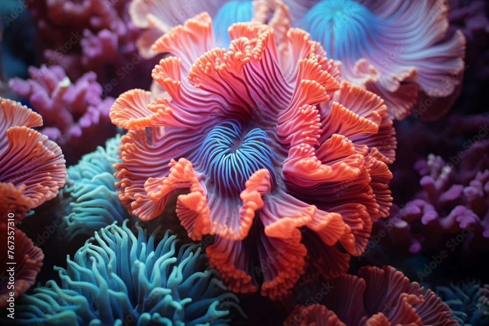 Coral reef wallpaper, Sea flower colorful coral reef, Coral reef ...