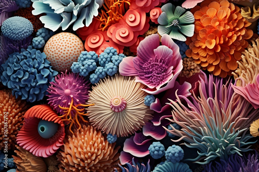 Coral reef wallpaper, Sea flower colorful coral reef, Coral reef ...