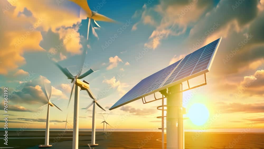 A photo capturing a sustainable energy solution with floating solar ...