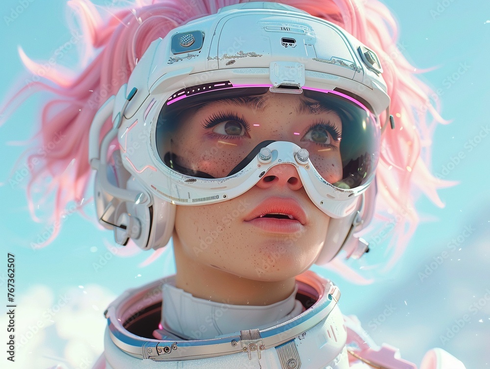 Envision a character with pastel pink hair and porcelain skin utilizing ... Envision a character with pastel pink hair and porcelain skin utilizing ...
