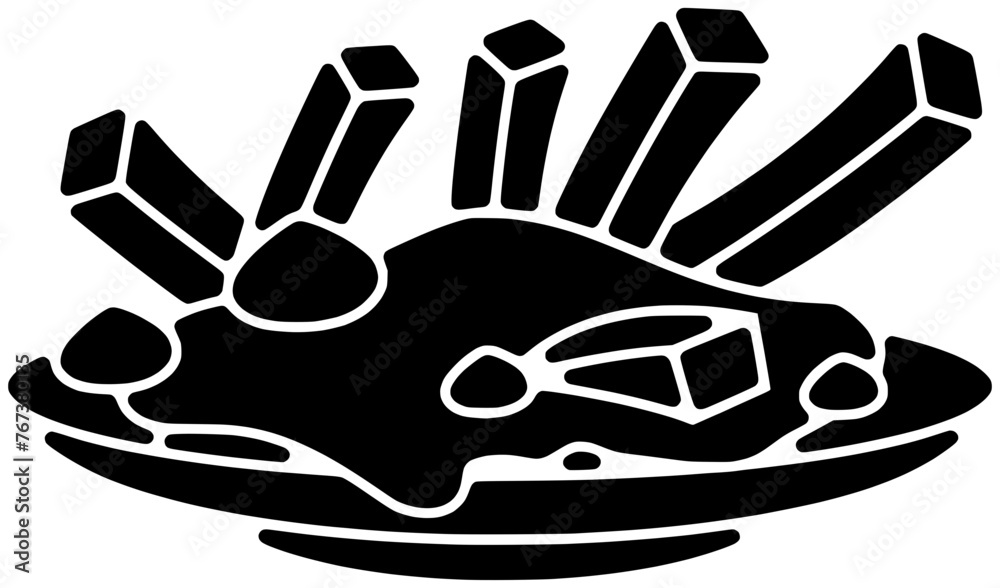 canada illustration canadian silhouette food logo cheese icon potato ...