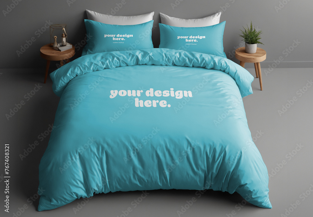 Bedding Set Mockup Stock Template | Adobe Stock