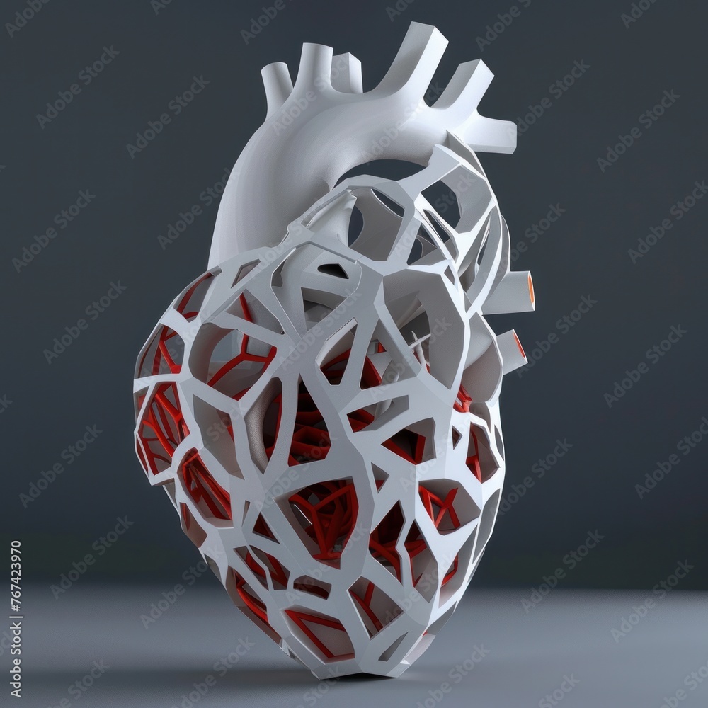3D Geometric Heart Sculpture: Utilize 3D modeling software to craft a ... 3D Geometric Heart Sculpture: Utilize 3D modeling software to craft a ...
