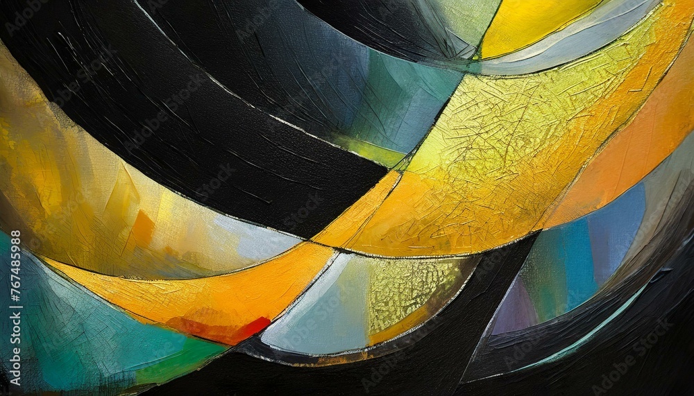 Abstract- This style focuses on forms, colors, and lines rather than ...