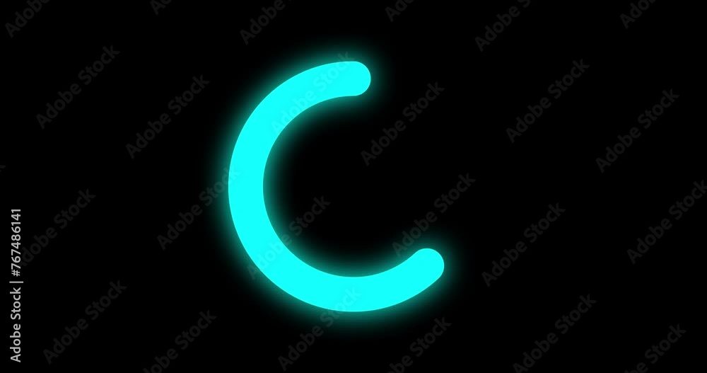 Simple Circle Loading loop animation on the black background. 4K resolution video of loading ...