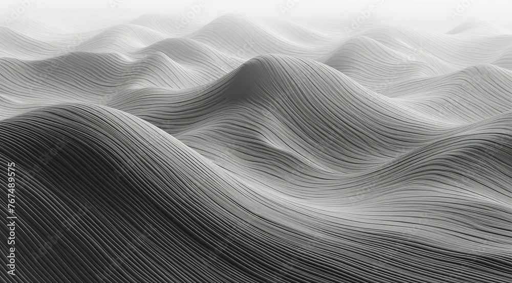 Black and white lines and point, 3D texture relief, undulating mountain ... Black and white lines and point, 3D texture relief, undulating mountain ...