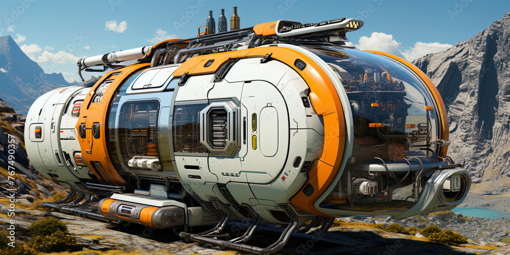 Photo & Art Print A transport module that carries people and equipment ...