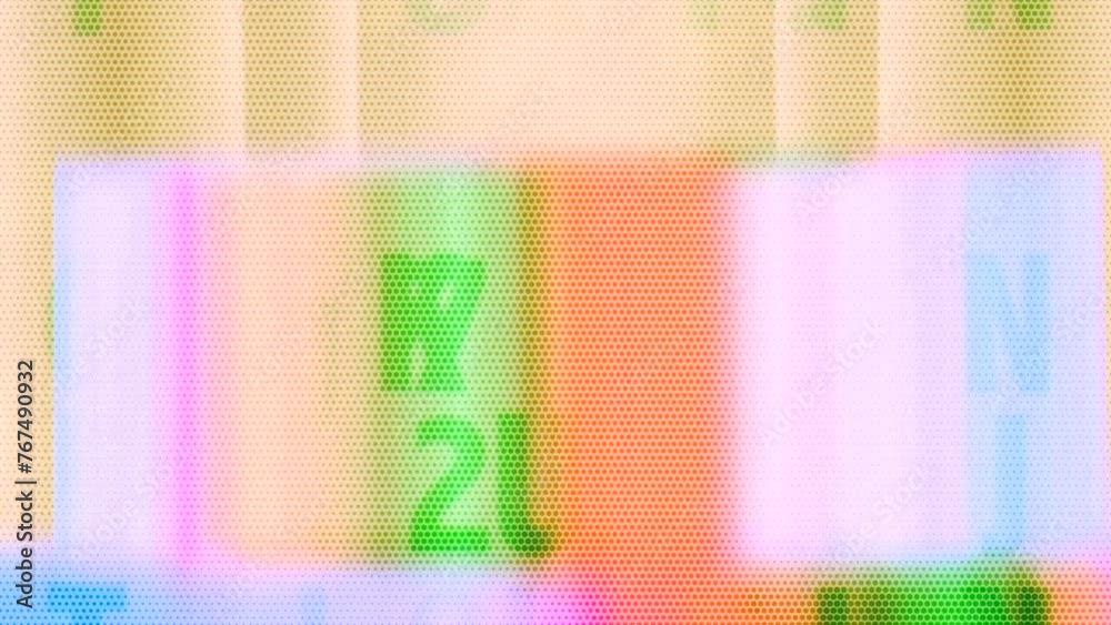 Animated Moving Motion Background Showing Matrix Style Randomly Generated Words Letters Numbers