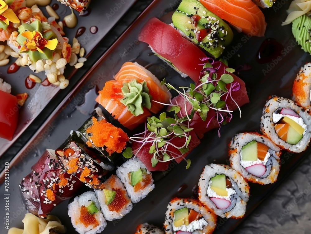 A sushi selection that marries traditional Asian flavors with modern ...