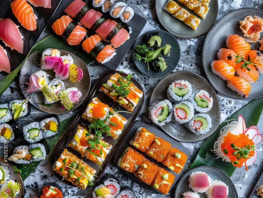 A sushi selection that marries traditional Asian flavors with modern ...