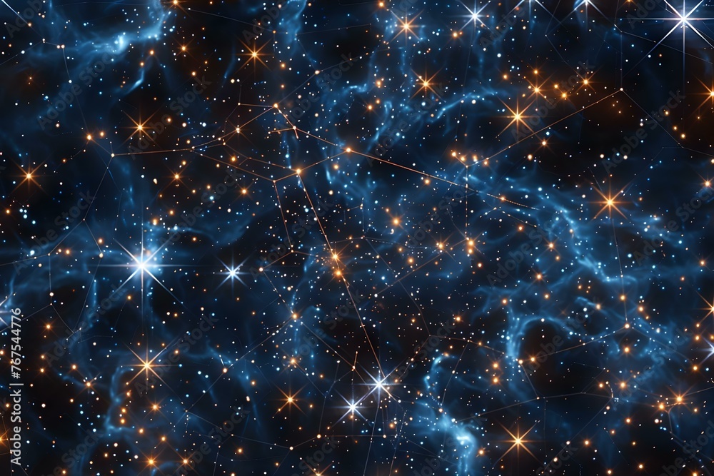 A Network of Stars: Shining Pathways in AGI's Digital Universe. Concept ...