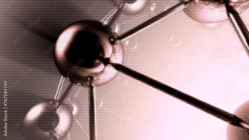 Vidéo Stock animated moving motion background showing nuclear molecules ...