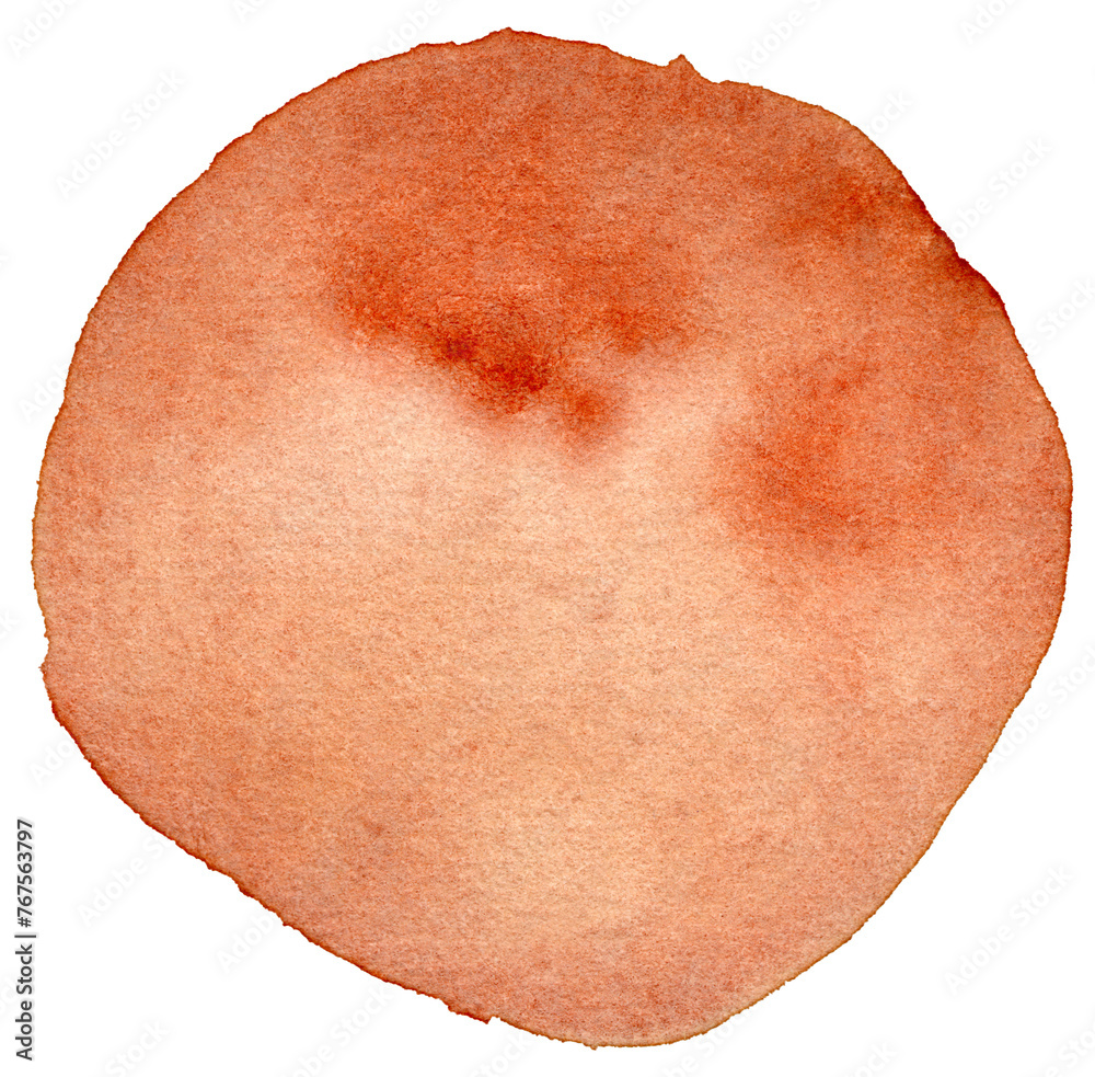Brown Watercolor circle texture. Watercolour circle elements for design ...