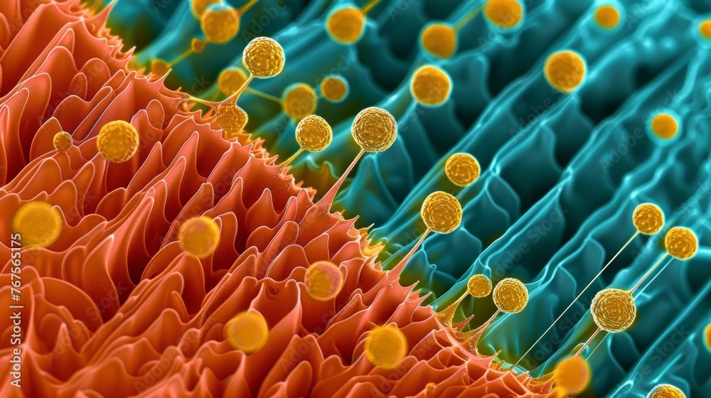 An electron microscope image shows the intricate structures of a solar ...