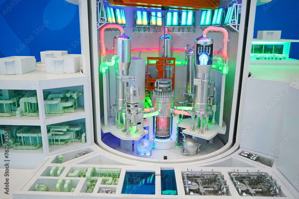 Part of the layout of a nuclear power plant. Stock Photo | Adobe Stock