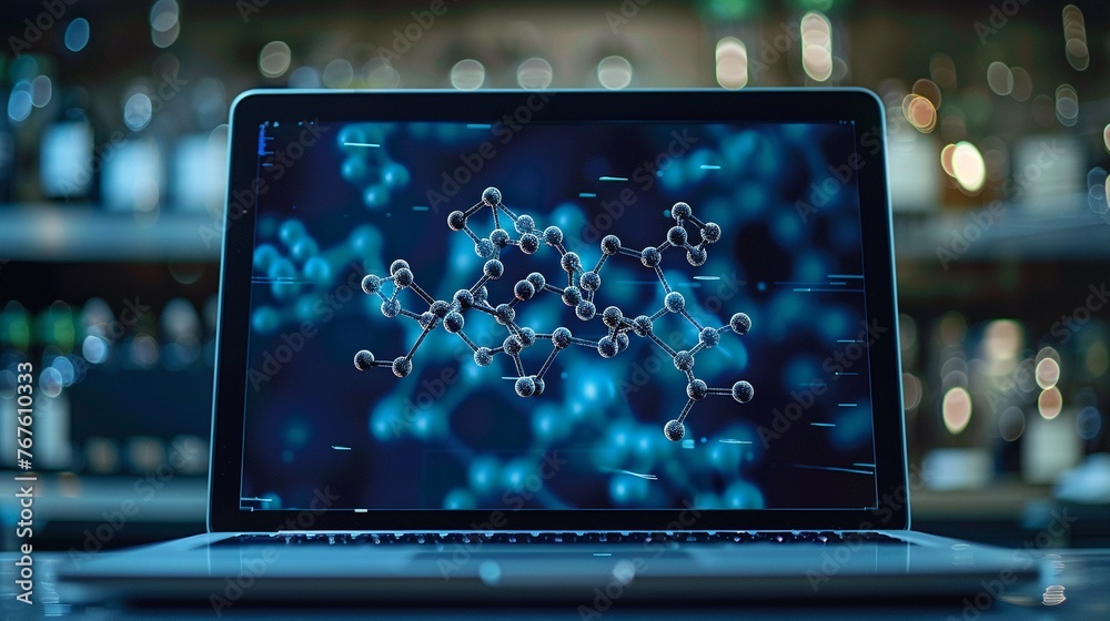 Digital visualization of a breakthrough medications molecular structure ...