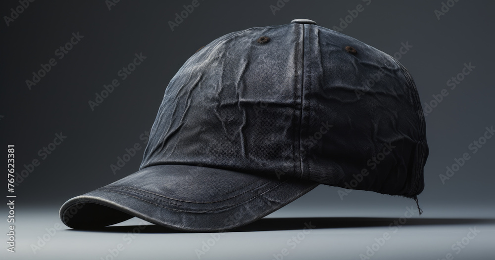 Realistic black or white or grey baseball cap hat templates, isolated ...