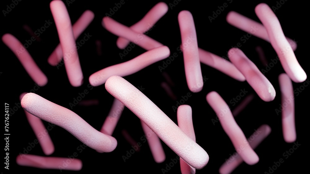 3d rendering of Mycobacterium tuberculosis also known as Koch's ...