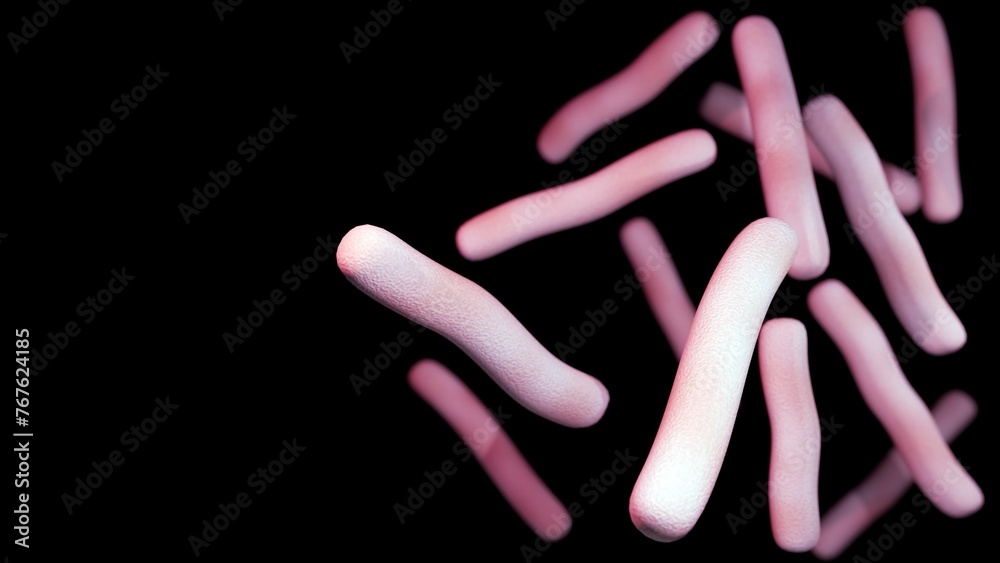 3d rendering of Mycobacterium tuberculosis also known as Koch's ...