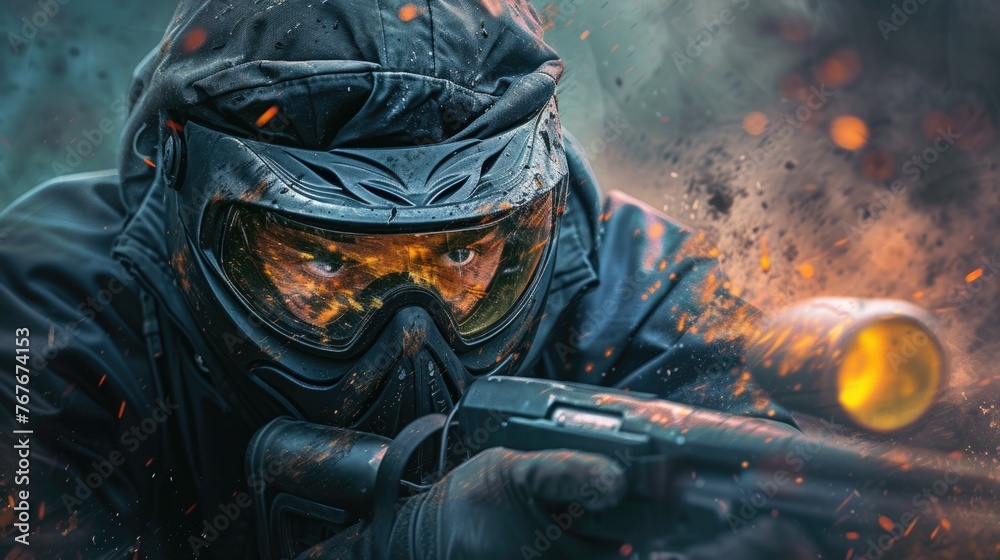 Generative AI illustration of Troops Practicing Tactical Shooting ...