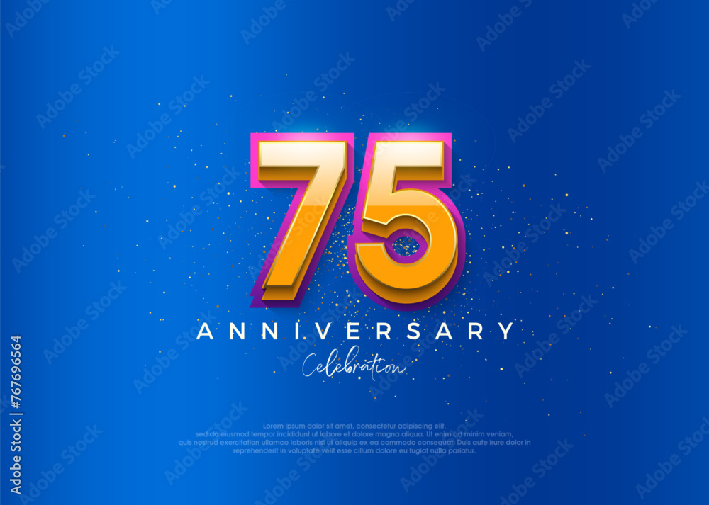 Simple and modern design for the 75th anniversary celebration. with an ...