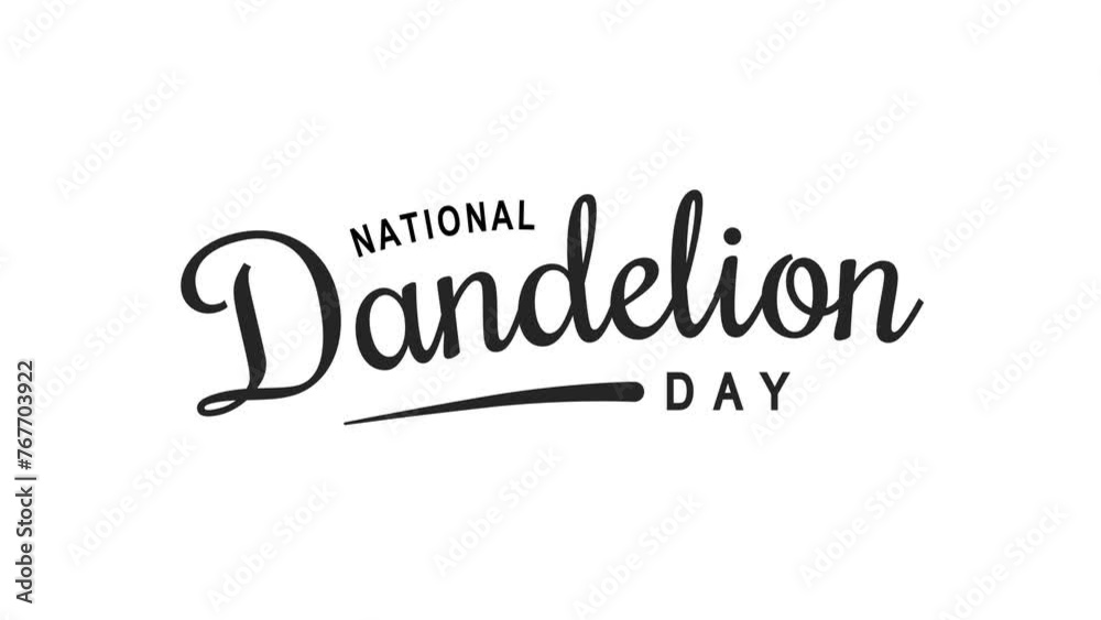 National Dandelion Day Text Animation. Great for National Dandelion Day ...