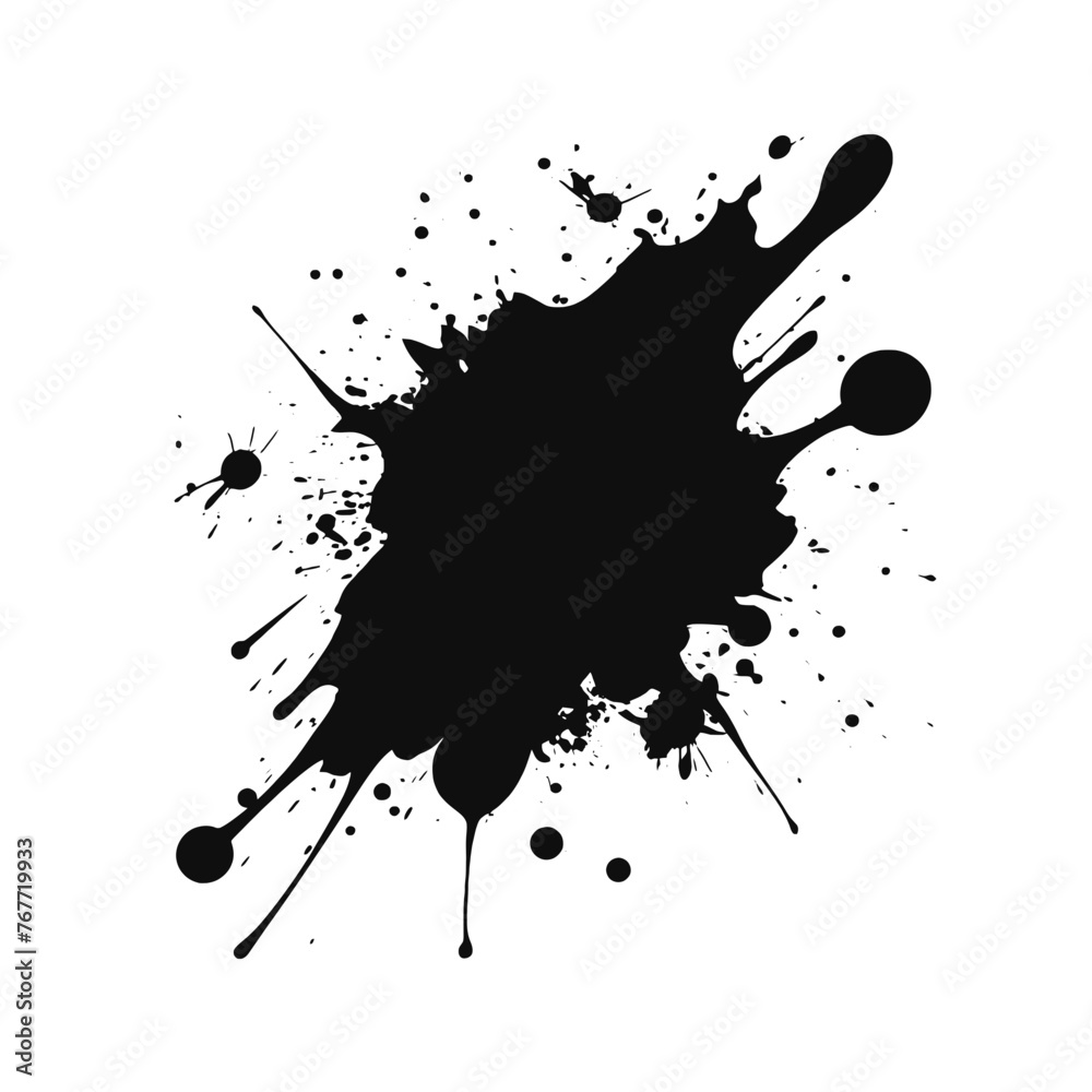 paint spray. paint splash. Ink drops and splashes. Blotter spots ...