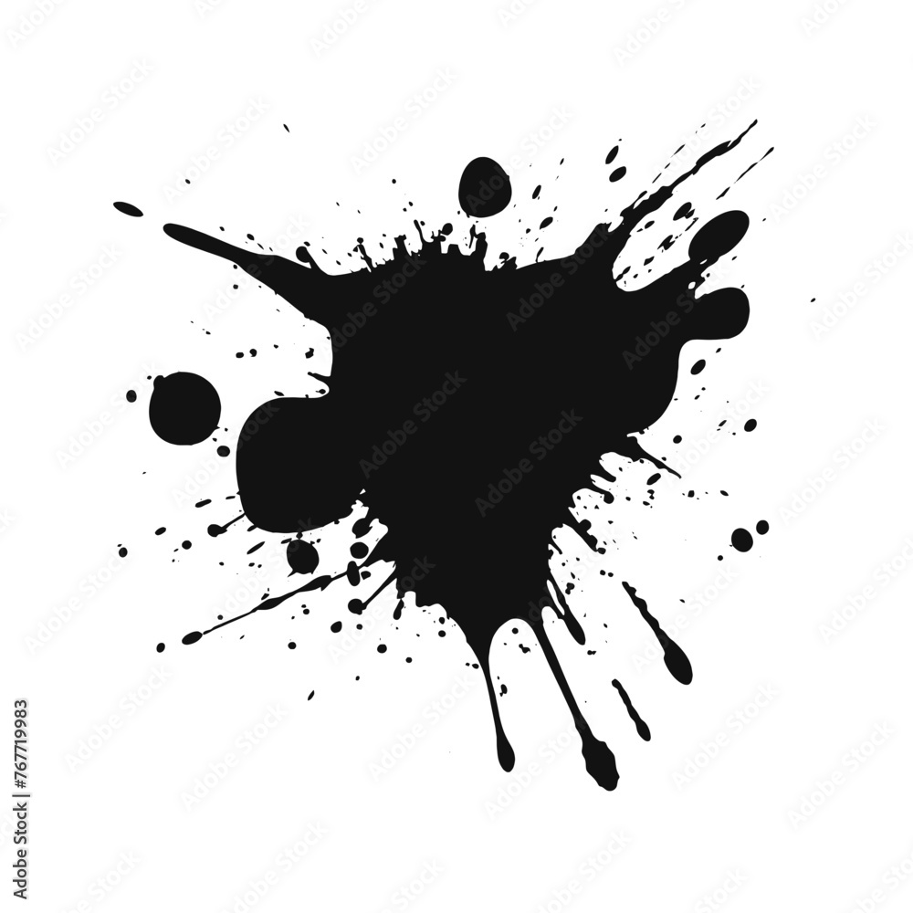 paint spray. paint splash. Ink drops and splashes. Blotter spots ...