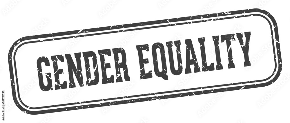 gender equality stamp. gender equality rectangular stamp on white ...