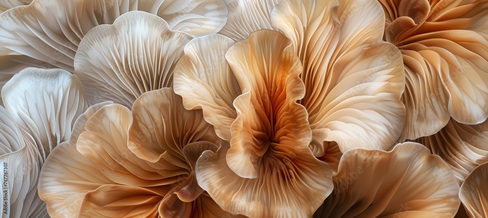 abstract background of mushroom gills. Mushroom texture background ...