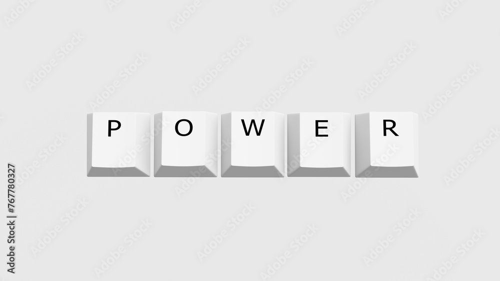 Power keyboard keys word internet communication technology news ...