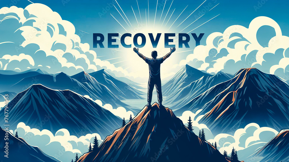 Overcoming Obstacles: An Illustration of a Man's Journey to Recovery ...
