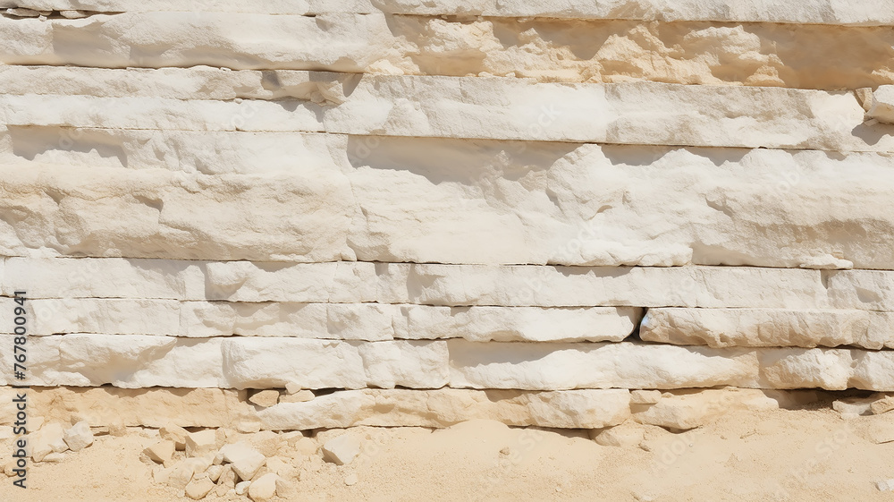 texture white stone, sedimentary rock layers, chalk, gypsum, sandstone ...