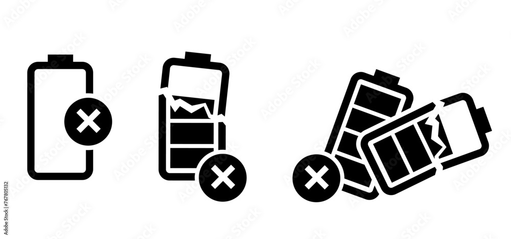 Empty alkaline, battery acid, leaking batteries. Electrical voltage ...