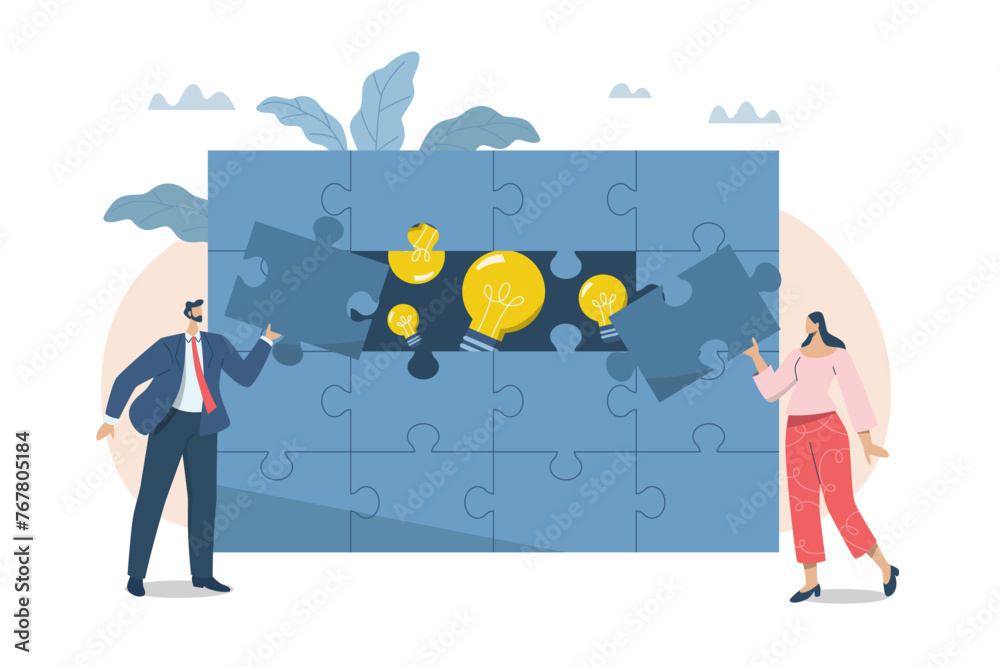 Collaborative problem solving, Business people working together to ...