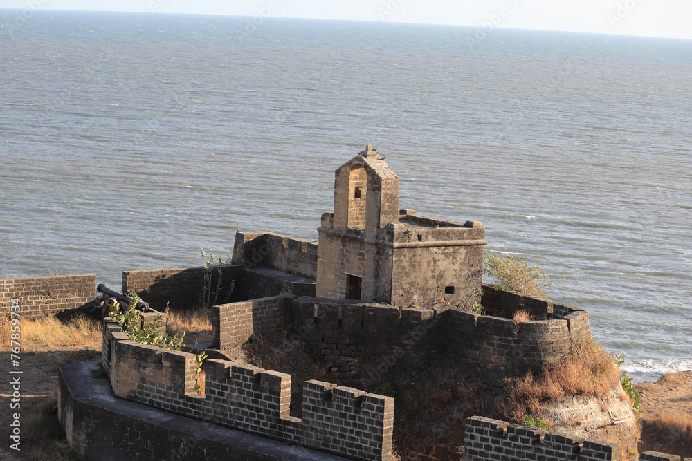 The images of Diu fort built in 16th century by Portuguese at the ...