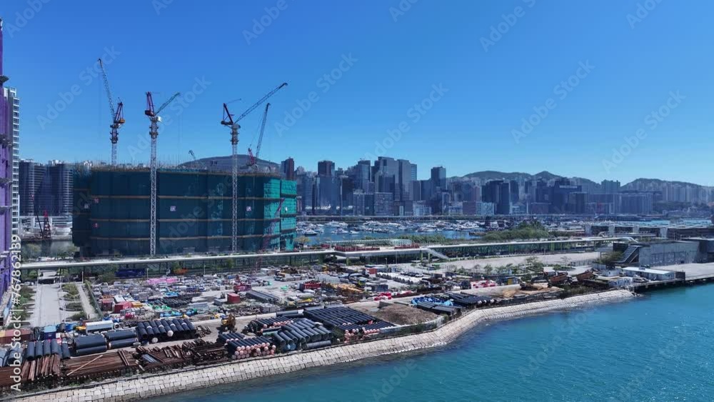 Seaside commercial residential construction project in Kai Tak Sports ...