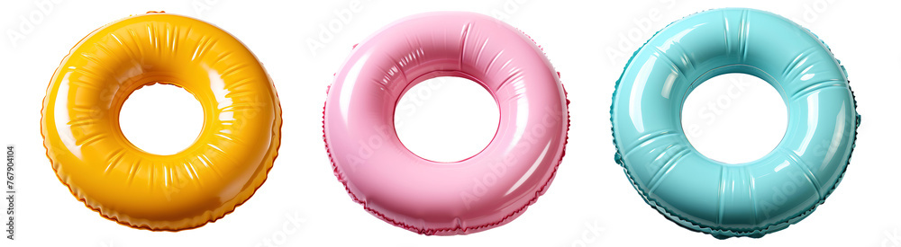 Circular pool float set PNG. Yellow pool float PNG. pink pool float top ...