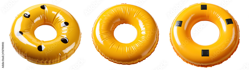 Yellow circular pool float set PNG. Yellow pool float PNG. yellow pool ...