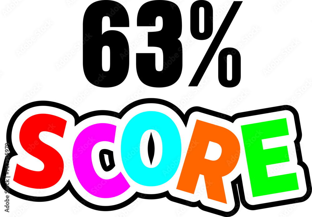 Score sign designed modern style to catch the eye with color various ...