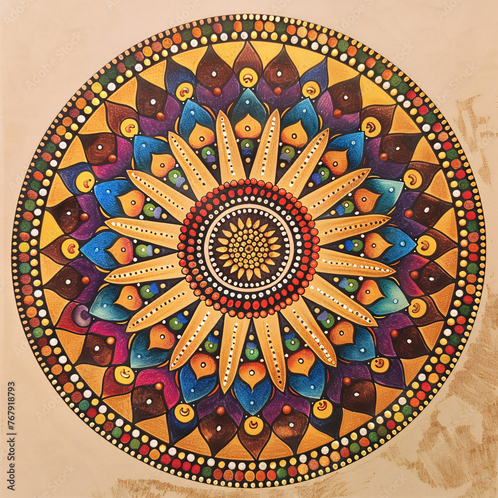 Mandalas in earth tones for art therapy. Simple dot patterns for adult ...