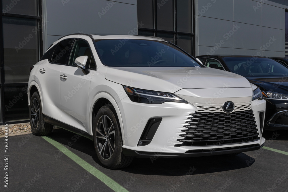 Lexus RX 350 display at a dealership. Lexus offers the RX350 in Hybrid ...