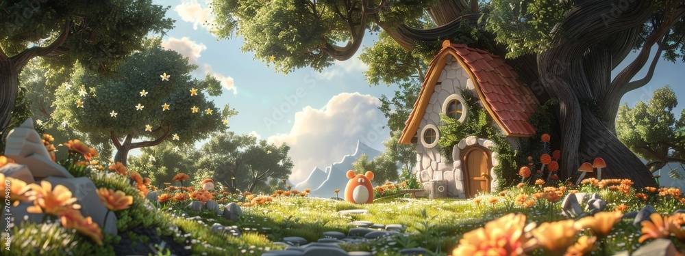 A 3D-animated storybook app for children, where 2D illustrations come ...
