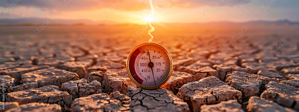 Time Concept with Vintage Clock and Nature Background, Sunset and ...